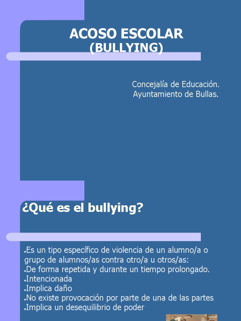 ACOSO ESCOLAR. Power Point Charla - 1 | PDF | Abuso infantil | Violencia