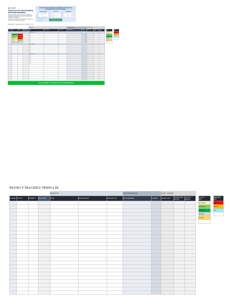 Project Tracking Template: Monitoring Task Status, Progress, and ...