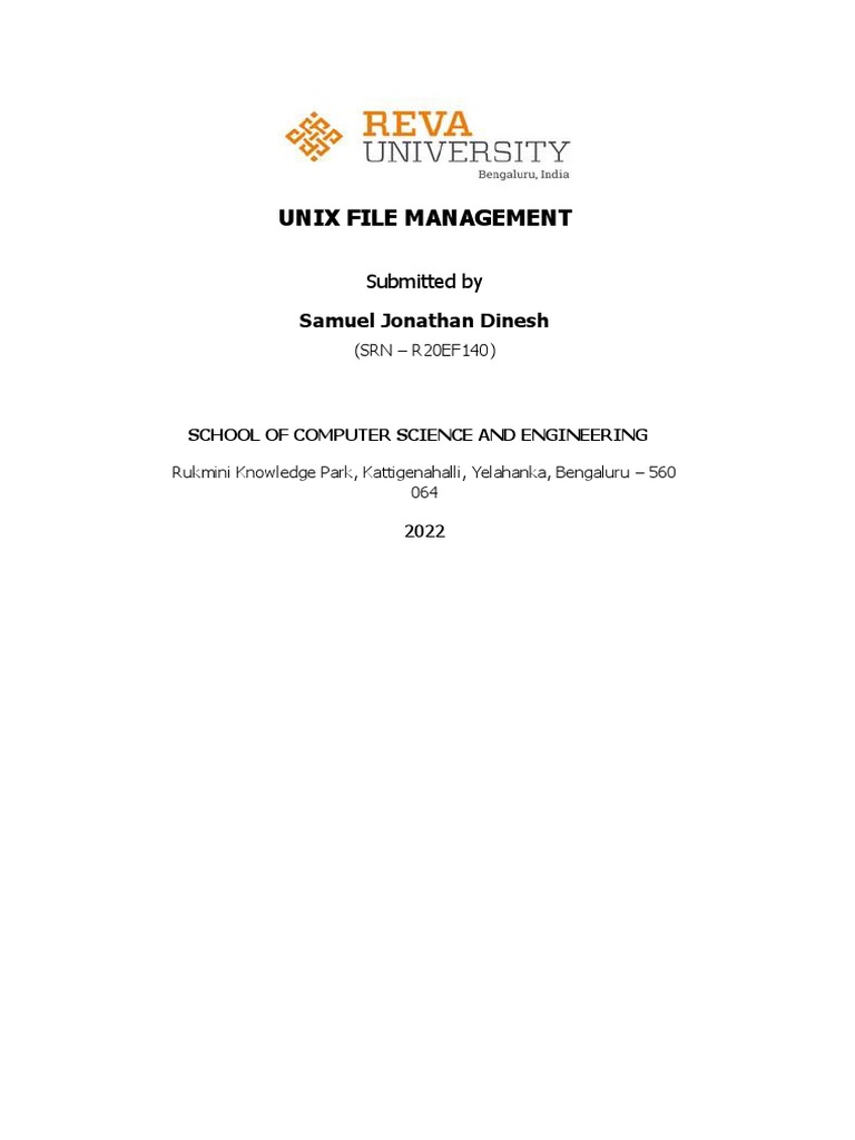Unix File Management | PDF | Computer File | Filename