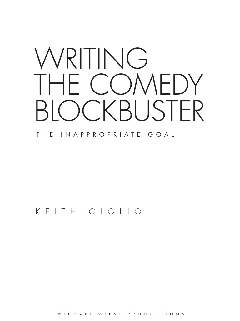 Writing The Comedy Blockbuster Sample | PDF