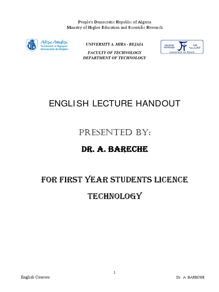Handout - English S1 | PDF | English Language | Adverb
