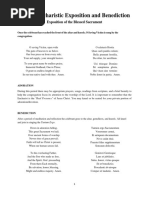 Eucharistic Exposition and Benediction Guide | PDF | Eucharist ...