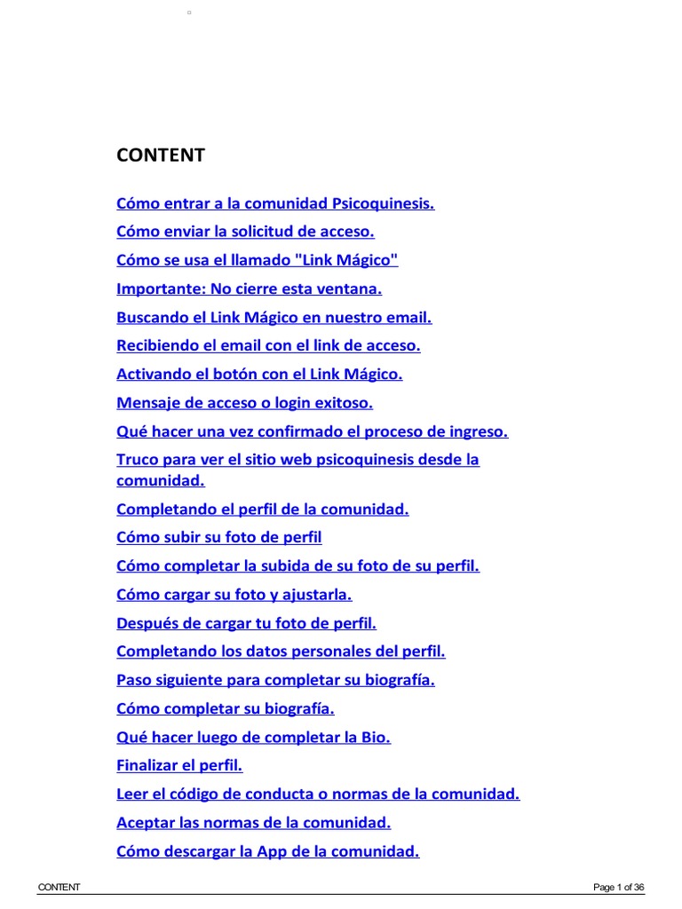 Guía de Acceso a Psicoquinesis | PDF | Aplicación movil | Chat en linea
