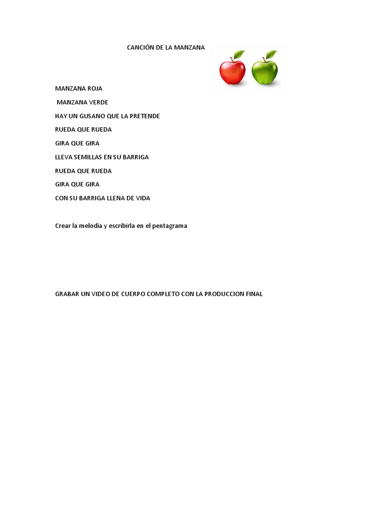 Cancion de La Manzana | PDF