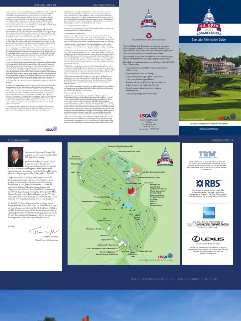 Spectator Information Guide: Congressional Country Club Congressional ...