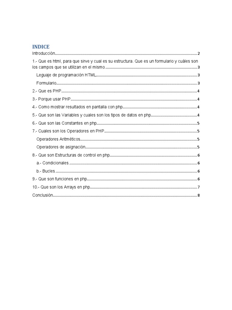 Guía Completa de HTML y PHP | PDF | Php | HTML