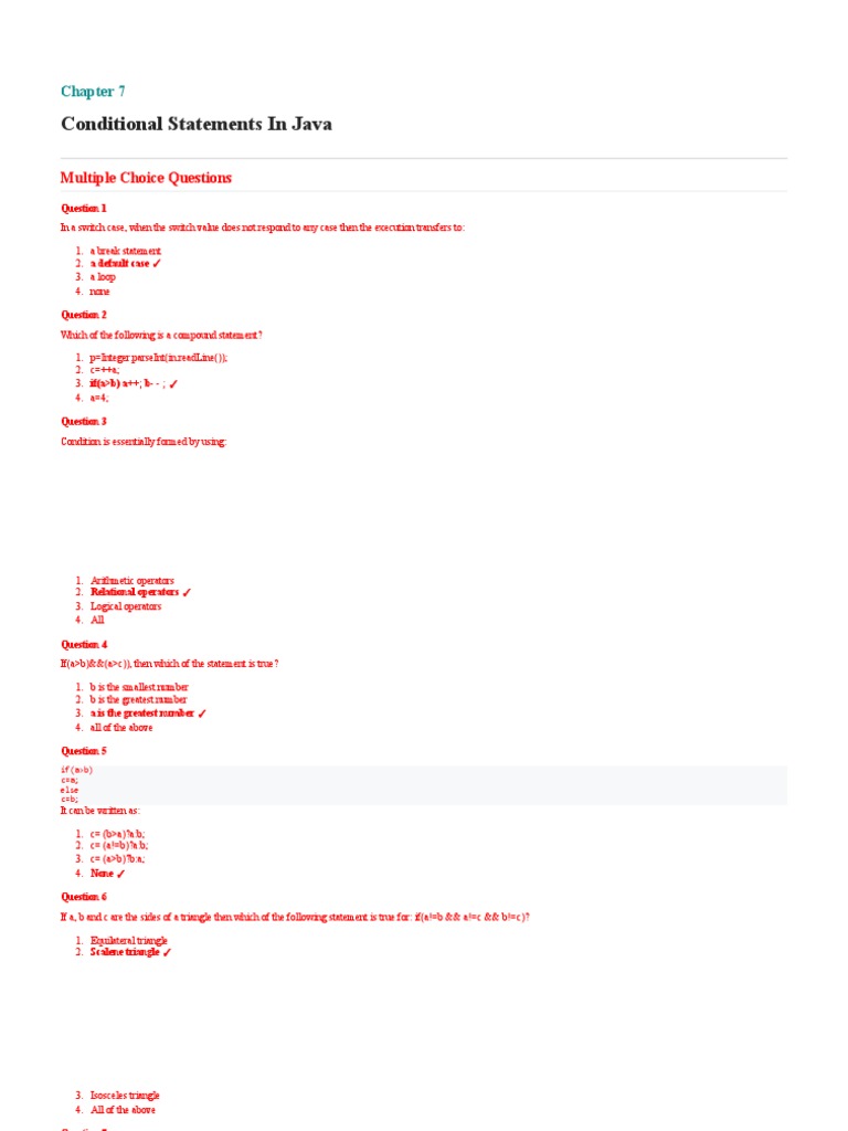 Chapter 8 Conditional Statement | PDF | Control Flow | Alternative Minimum Tax