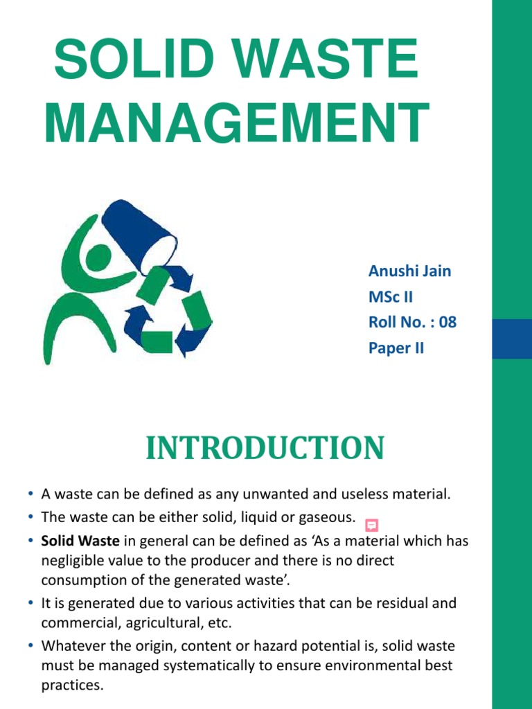 Solid Waste Management Techniques | PDF | Waste Management | Waste