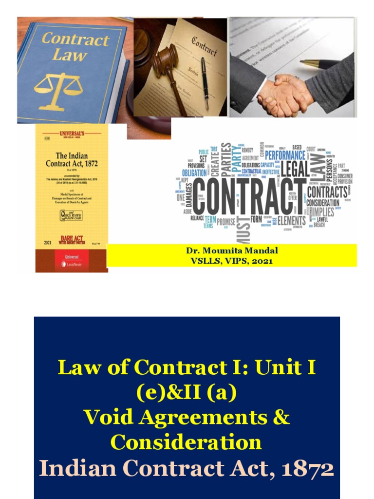 Void Agreements and Consideration, I, VSLLS, VIPS, 26.12,2021 | PDF | Consideration | Guarantee