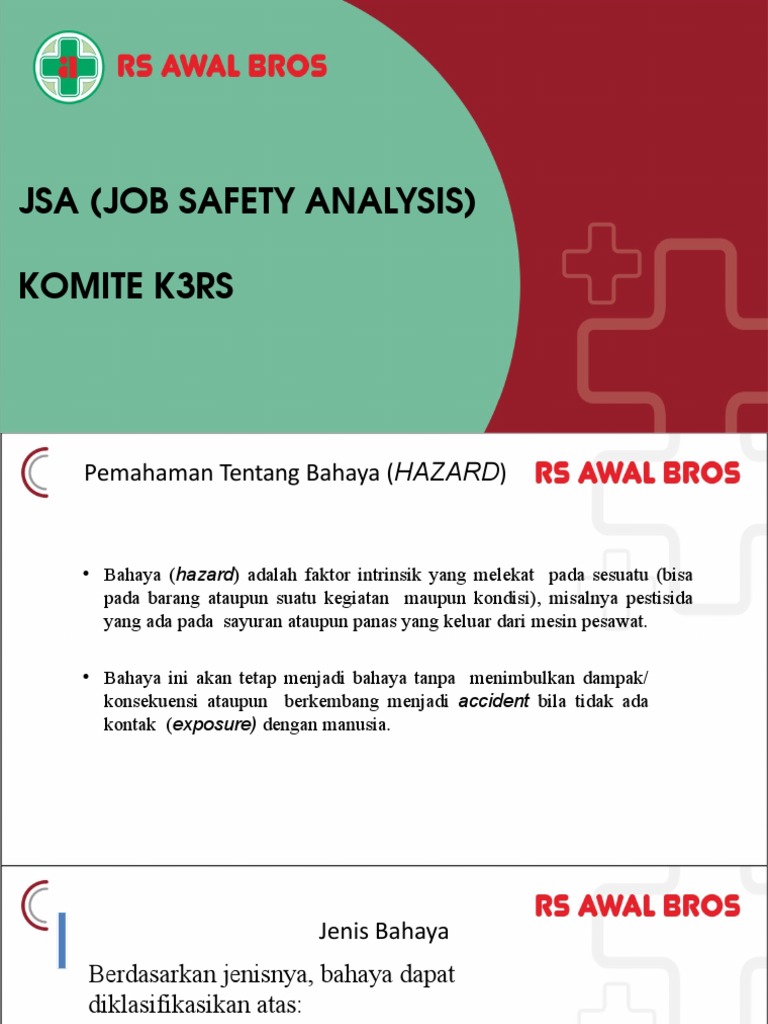 Jsa (Job Safety Analysis) Komite K3Rs | PDF