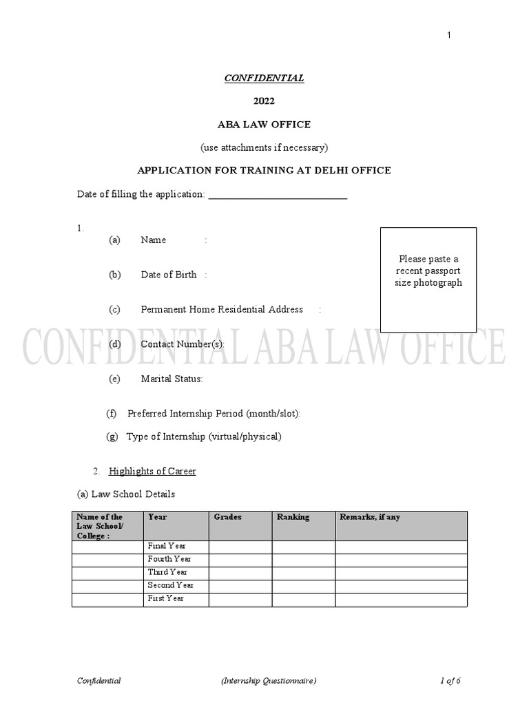 Internship Questionnaire 2022 - 23 | PDF | Extraversion And Introversion
