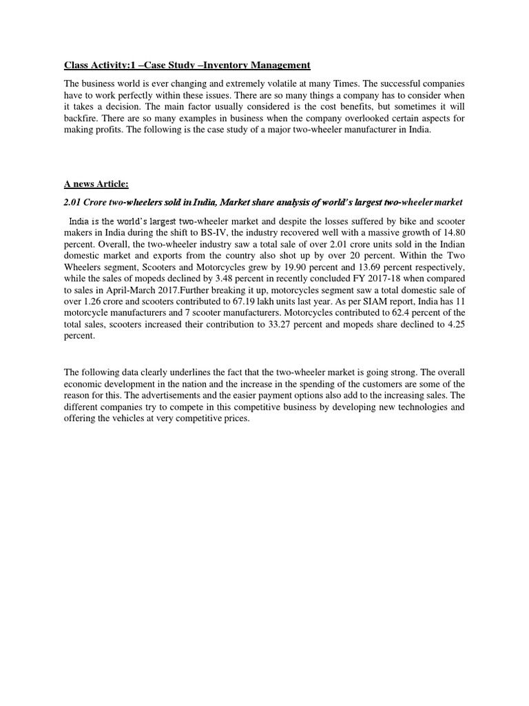 The Bike Case Study-Converted New | PDF | Motorcycle | Market (Economics)