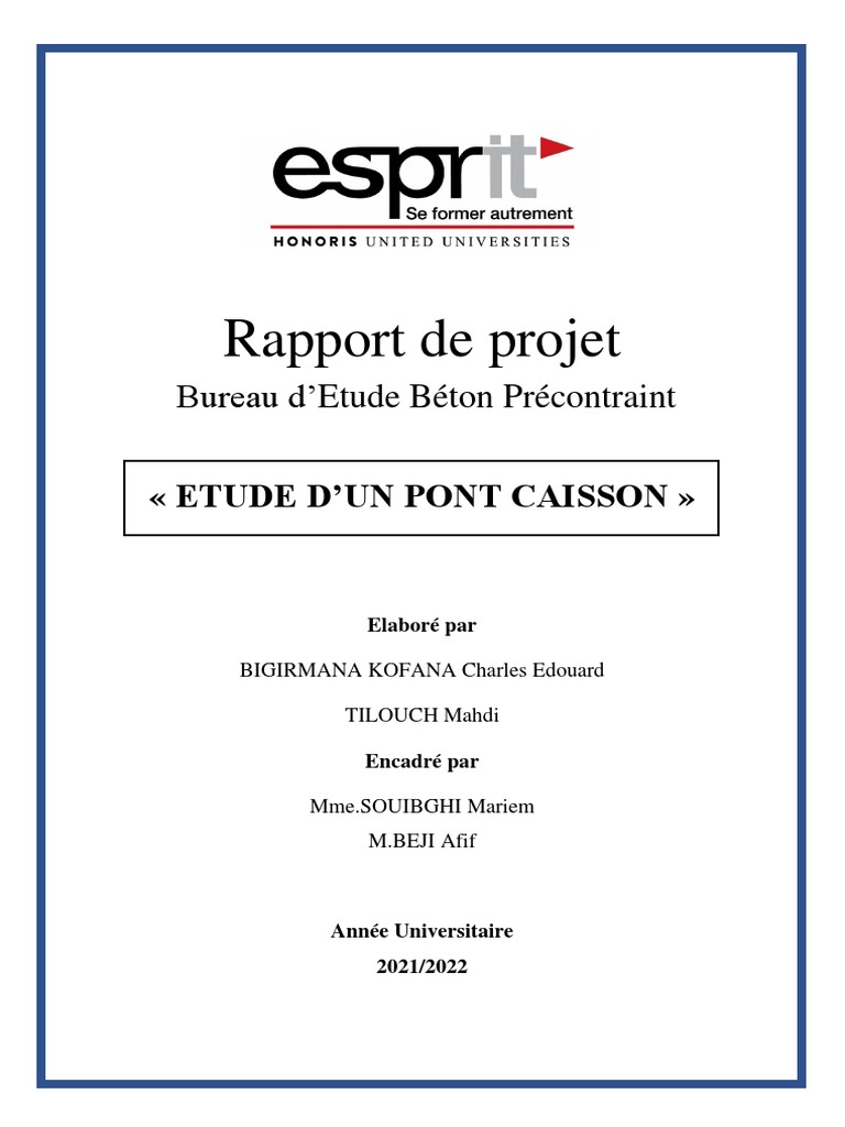 Etudes D'un Pont Caisson en Béton Précontraint | PDF