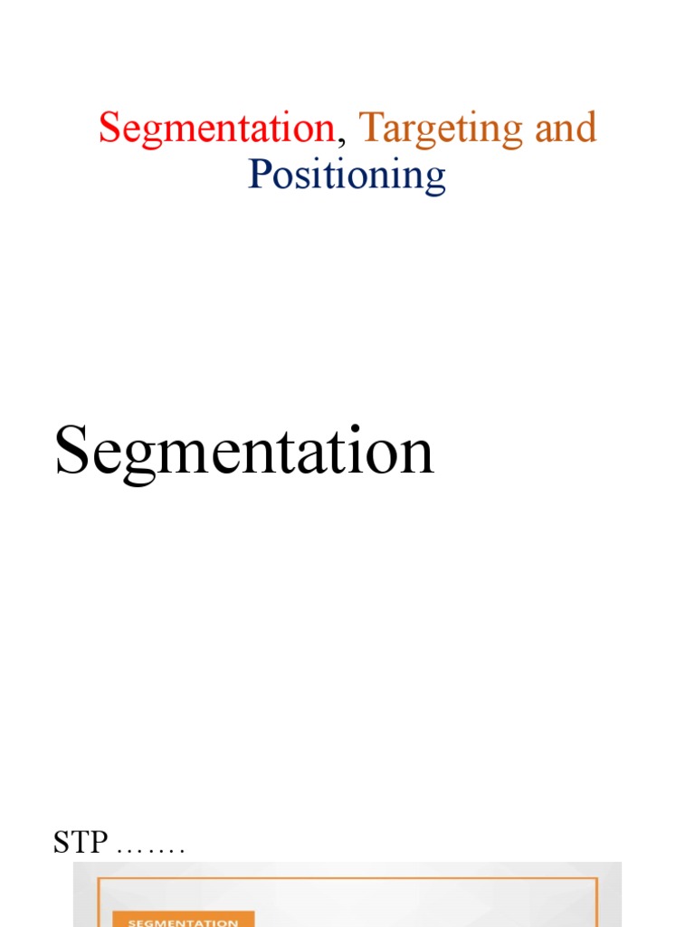 Segmenting, Targeting and Positioning (Autosaved) | PDF | Market ...