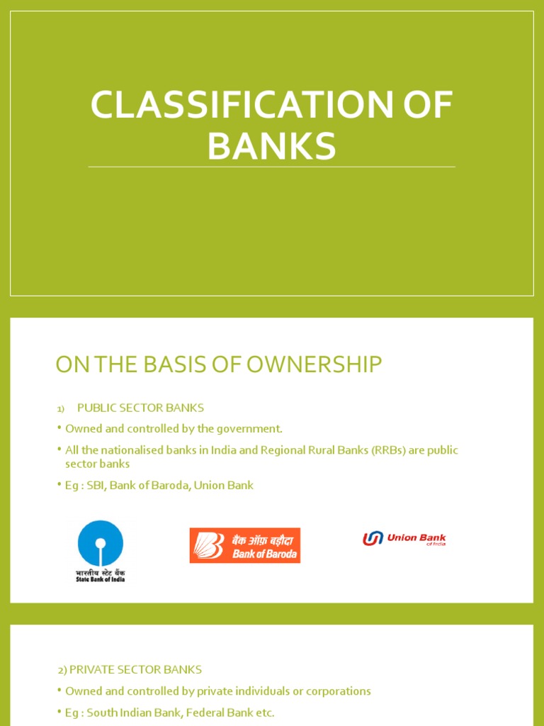 Classification of Banks | PDF