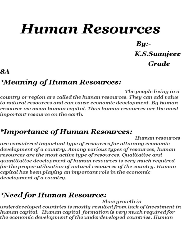 Human Resources | PDF