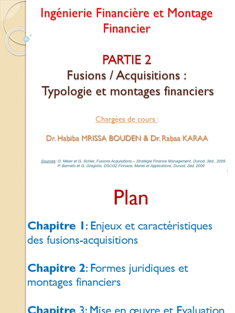 PARTIE 2 - Chapitre 1 | PDF | Fusions et acquisitions | Business