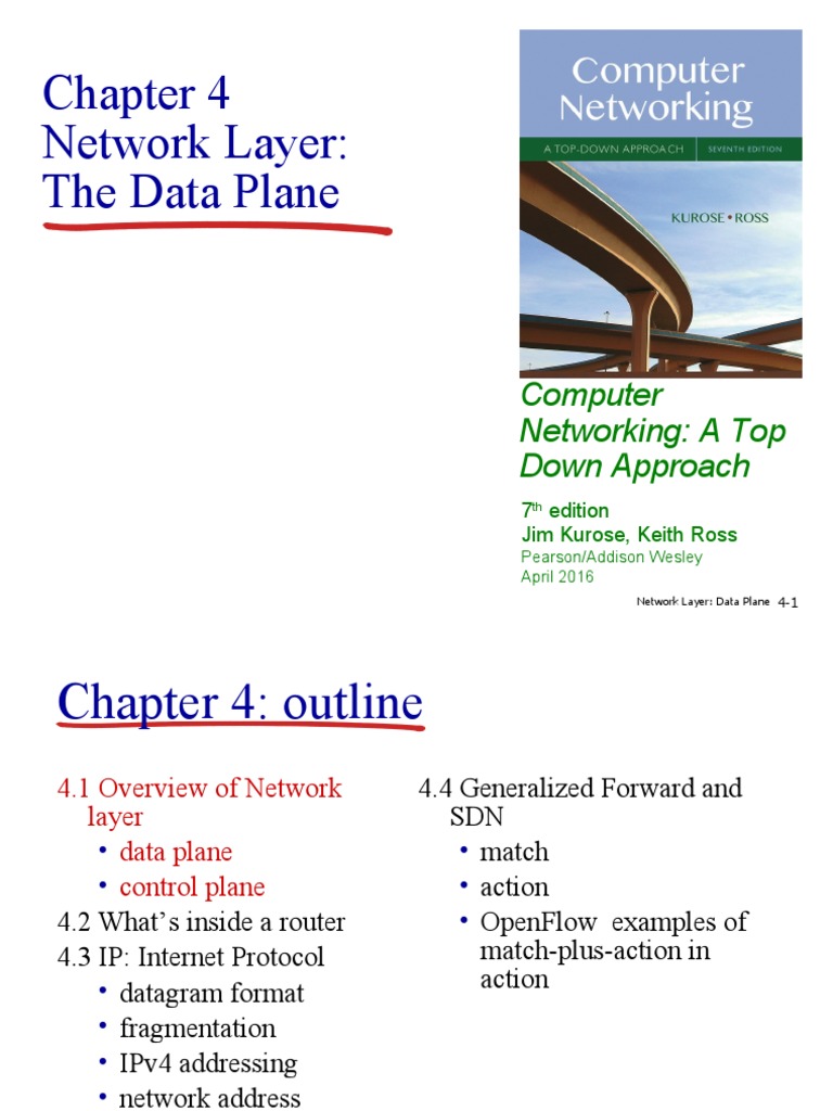Network Layer: The Data Plane: Computer Networking: A Top Down Approach | Download Free PDF | Ip ...