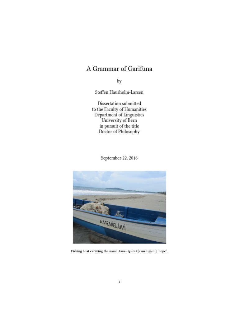 Garifuna Language and Culture Study | PDF | Verb | Adverb