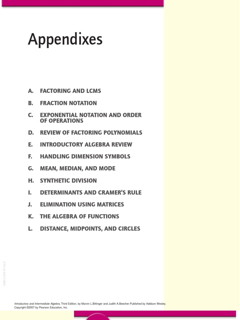 Mat116 Appendices Student Solutions | PDF | Fraction (Mathematics ...
