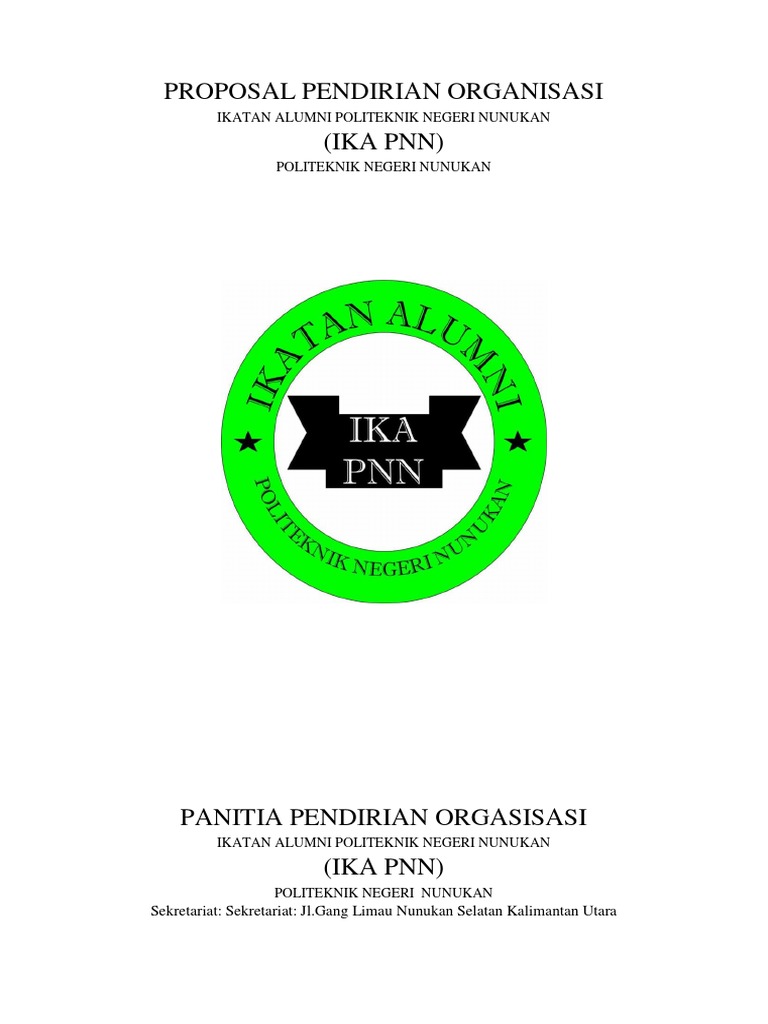 Proposal Pendirian Organisasi | PDF