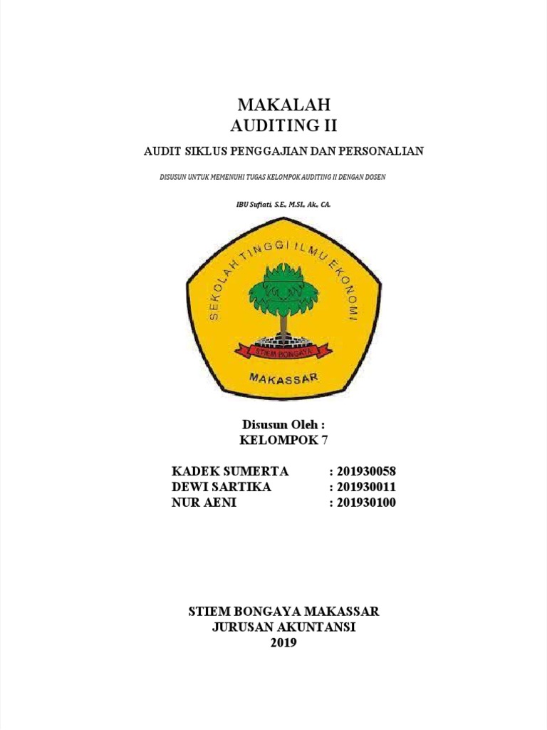 Makalah Kelompok 7 Auditing | PDF