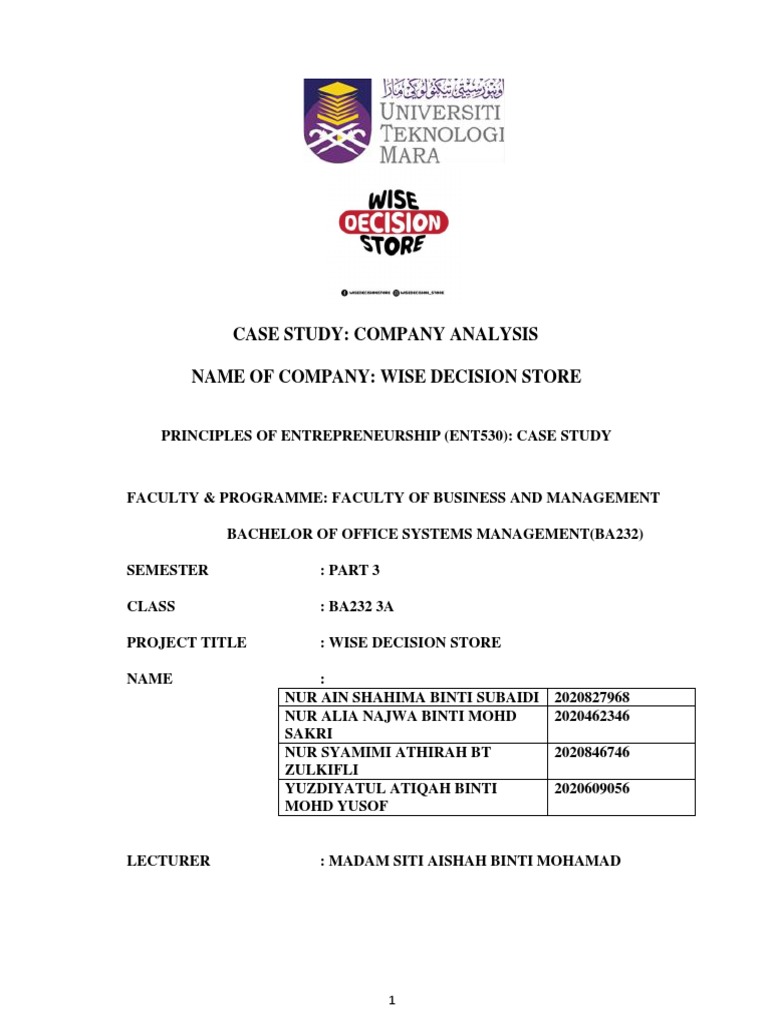 Ent Case Study | PDF | Communication | Sales