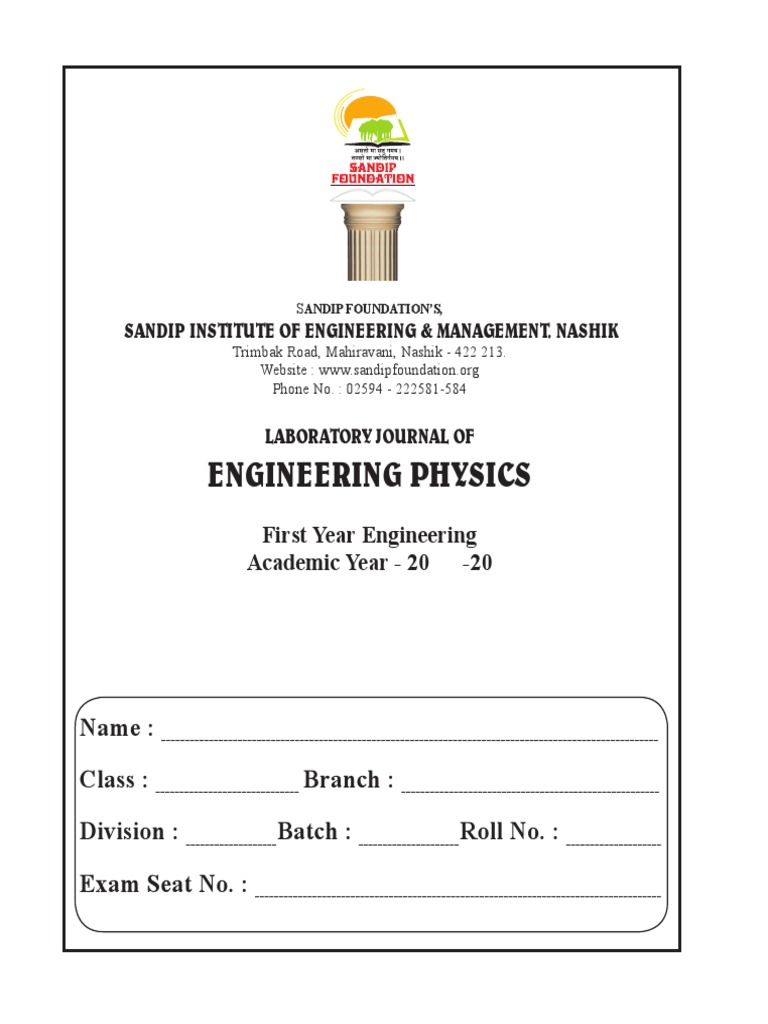 Engineering Physics Practical Manual | PDF | Diffraction | Natural ...