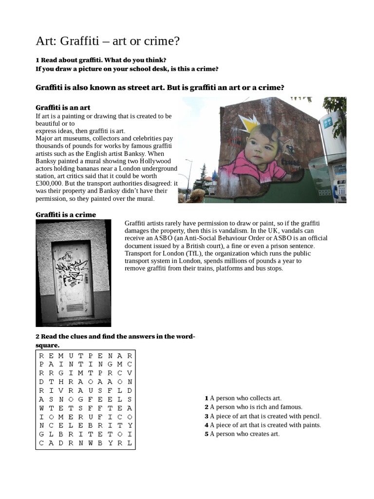 Graffity Art or Crime | PDF | Graffiti | Vandalism