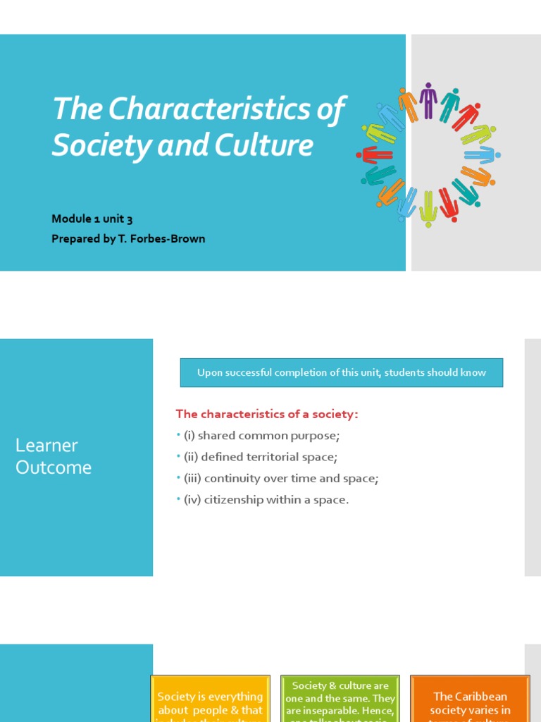 Unit 3 - Characteristics of Society and Culture | PDF | Social Group ...