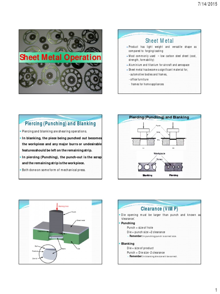 Ch-5 Sheet Metal Operation | PDF | Sheet Metal | Industrial Processes