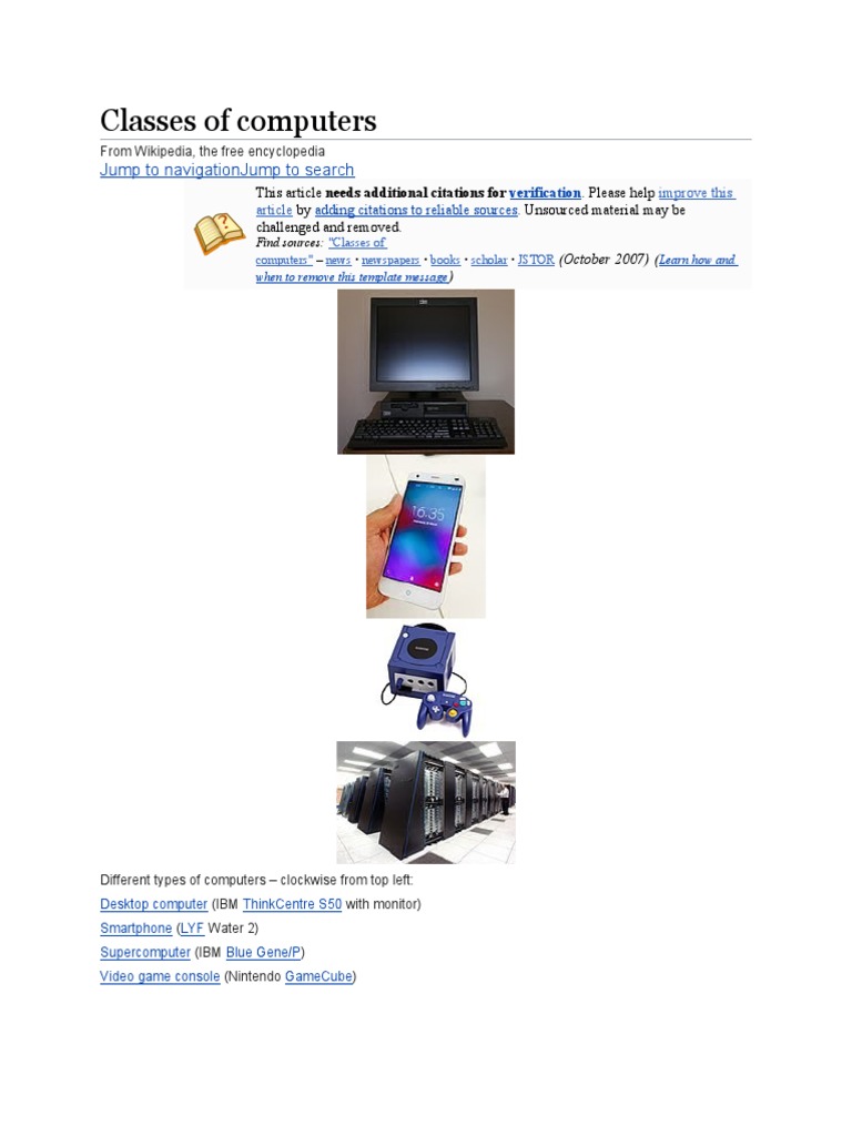 Classes of Computers | PDF | Internet & Web | World Wide Web