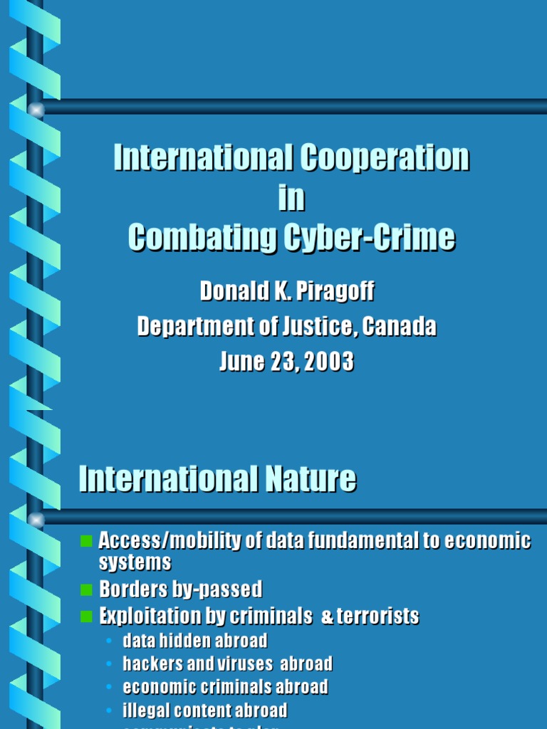 International Cooperation in Combating Cyber-Crime | PDF | Treaty ...