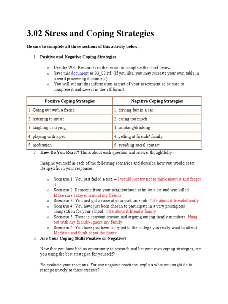 Stress Coping Strategies Guide | PDF | Stress (Biology) | Applied ...