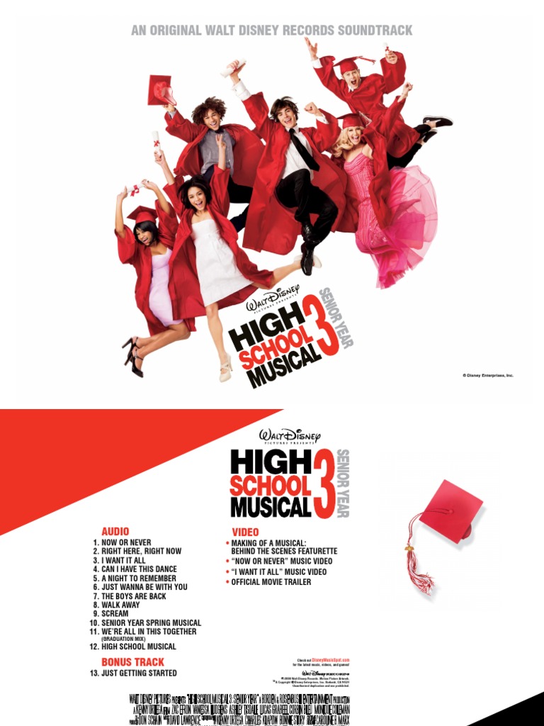 High School Musical 3 the Senior Year Soundtrack [Digital Booklet ...