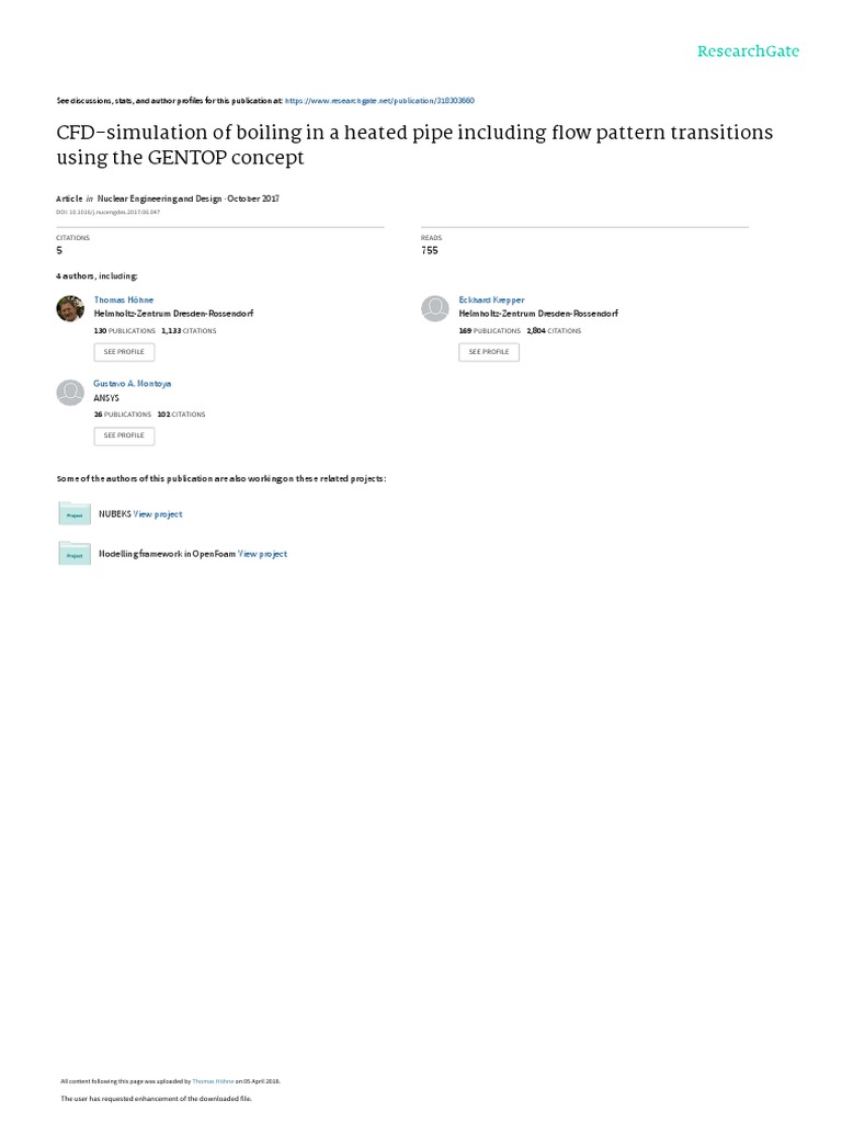 CFD-simulation of Boiling in A Heated Pipe Including Ow Pattern ...