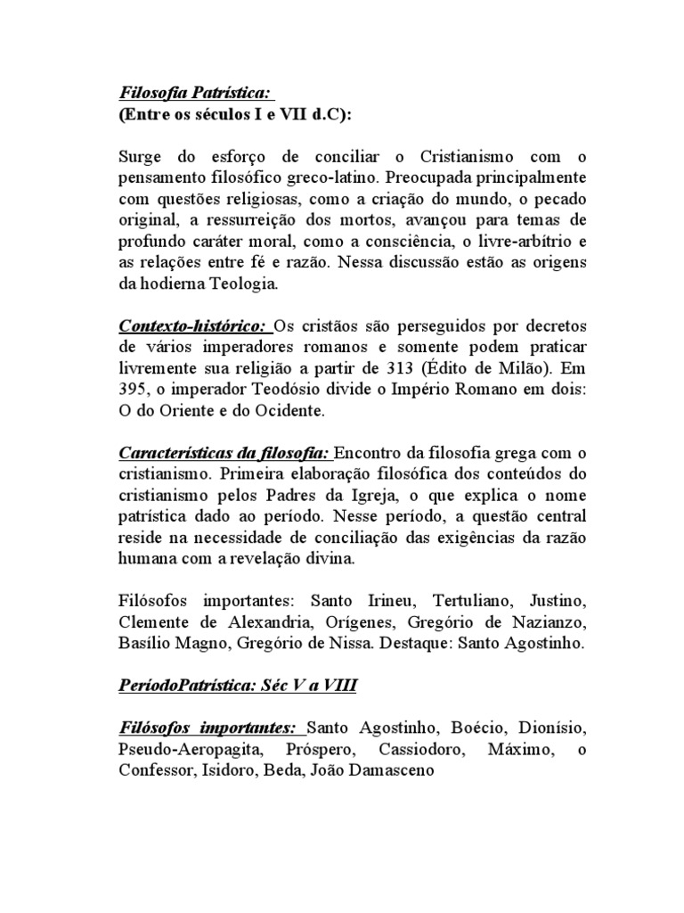 Filosofia Patrística | PDF