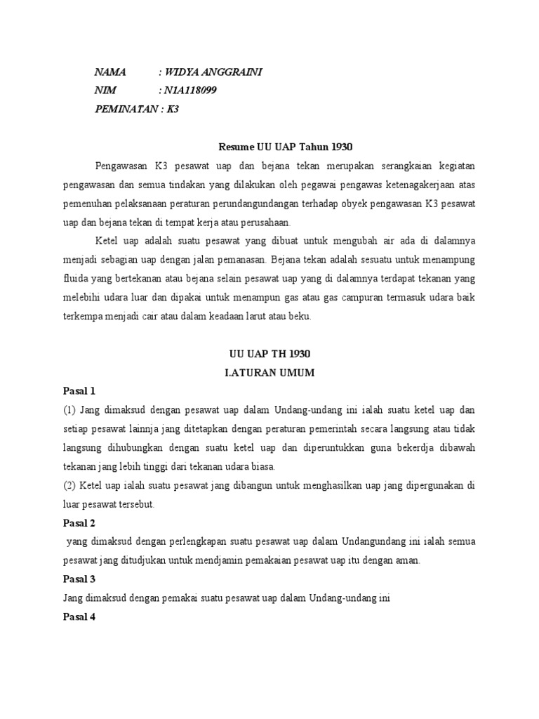 Resume UU UAP 1930 tentang Keselamatan | PDF | Hukum | Teknologi & Rekayasa