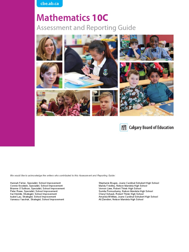 Math10c Assessment and Reporting Guide | PDF | Equations | Polynomial