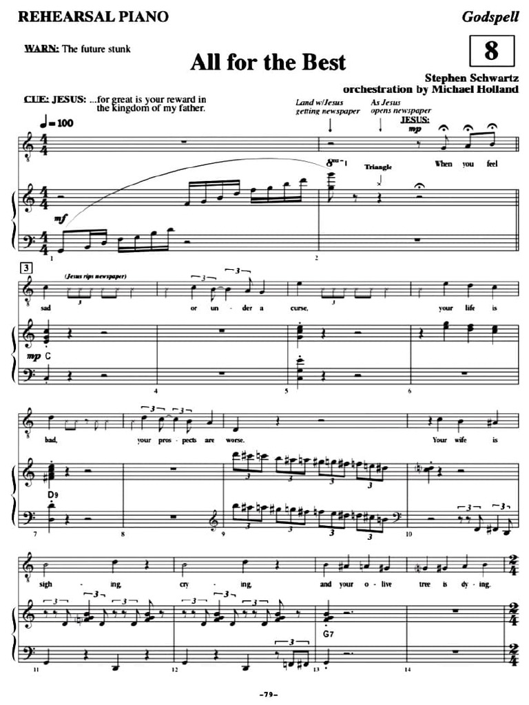 All For The Best Sheet Music | PDF