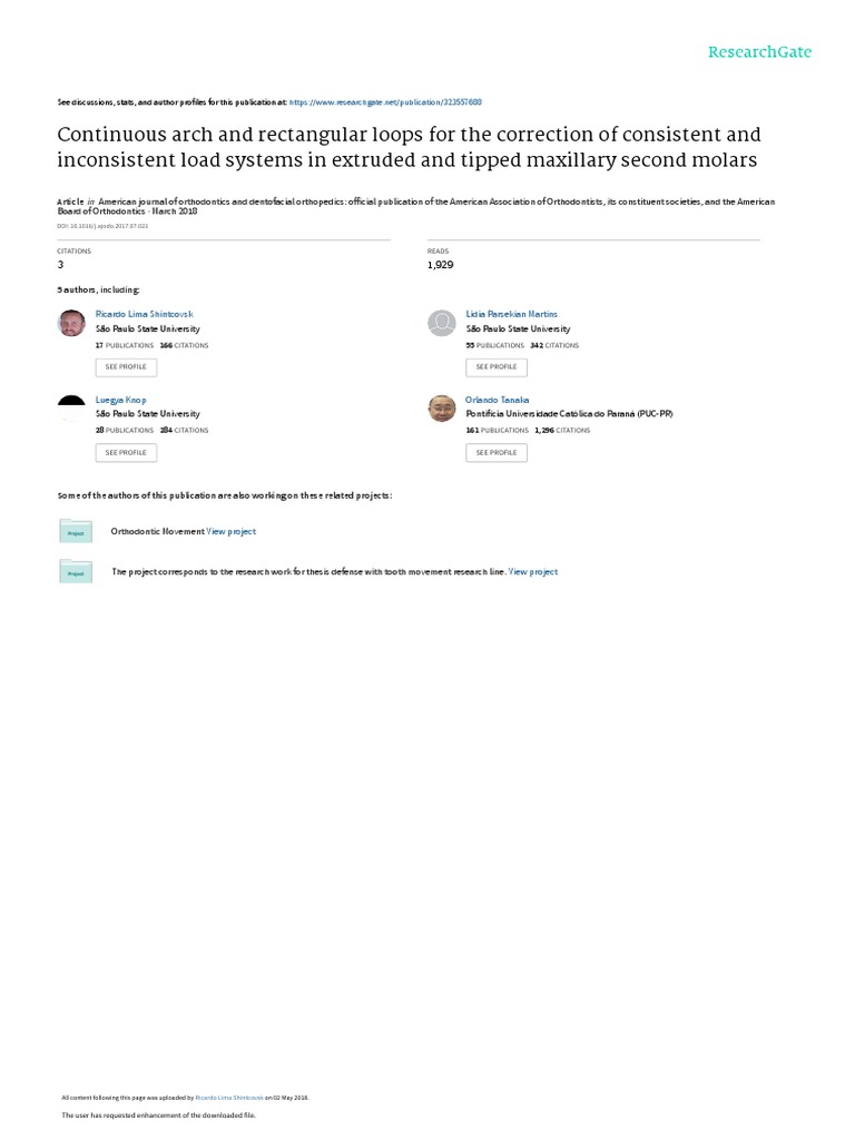 Rectangular Loop 2 | PDF | Orthodontics | Force