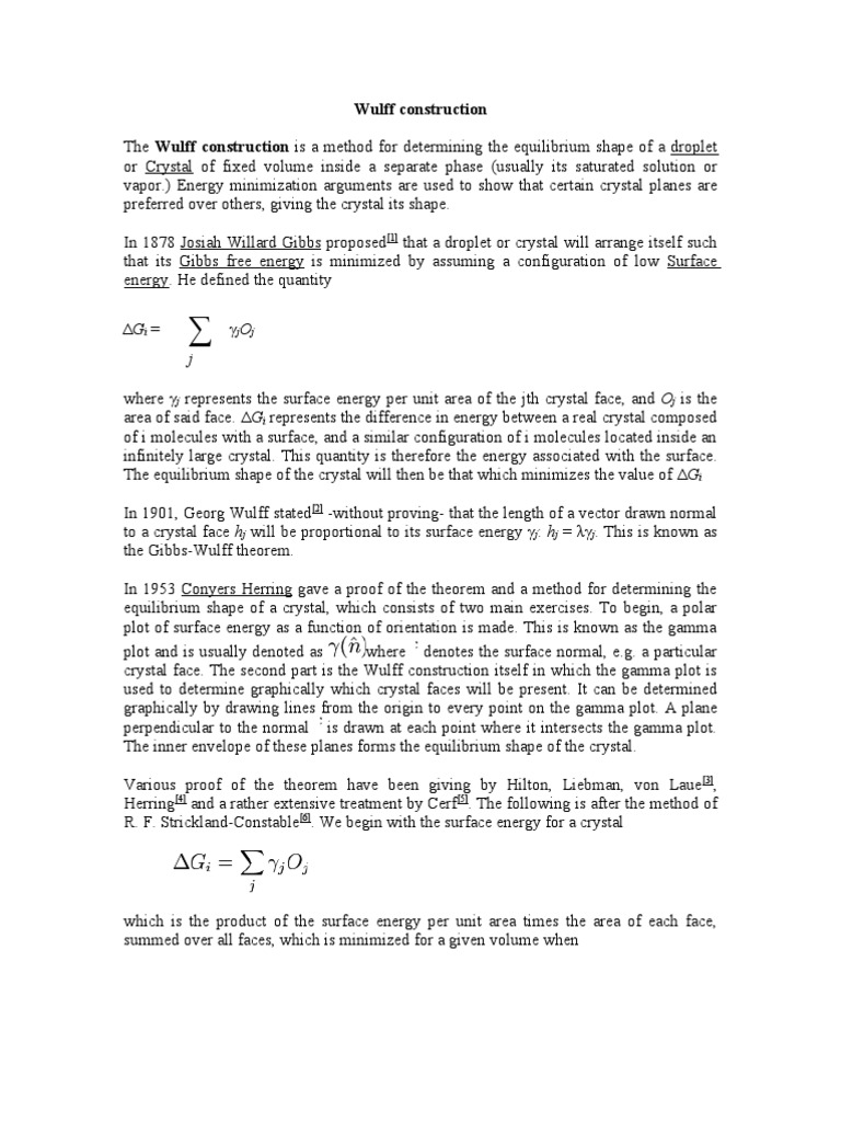 Wulff Construction | PDF | Materials | Applied And Interdisciplinary ...