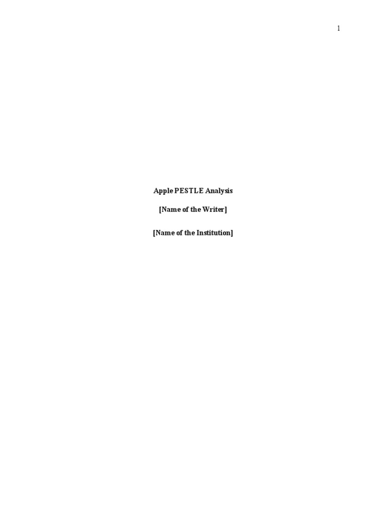 Apple PESTLE Analysis | PDF | Apple Inc. | Consumer Behaviour