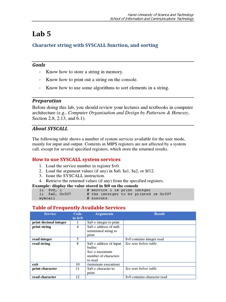An Introduction to Using System Calls for String Manipulation and ...