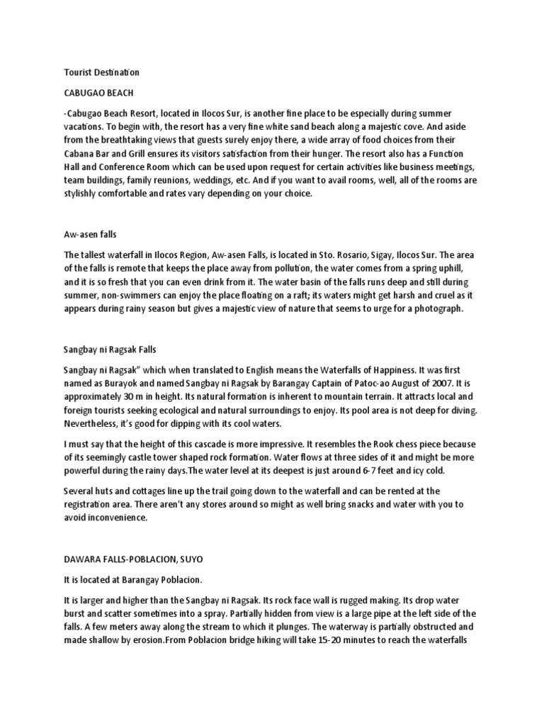 Ilocos Sur Destination | PDF