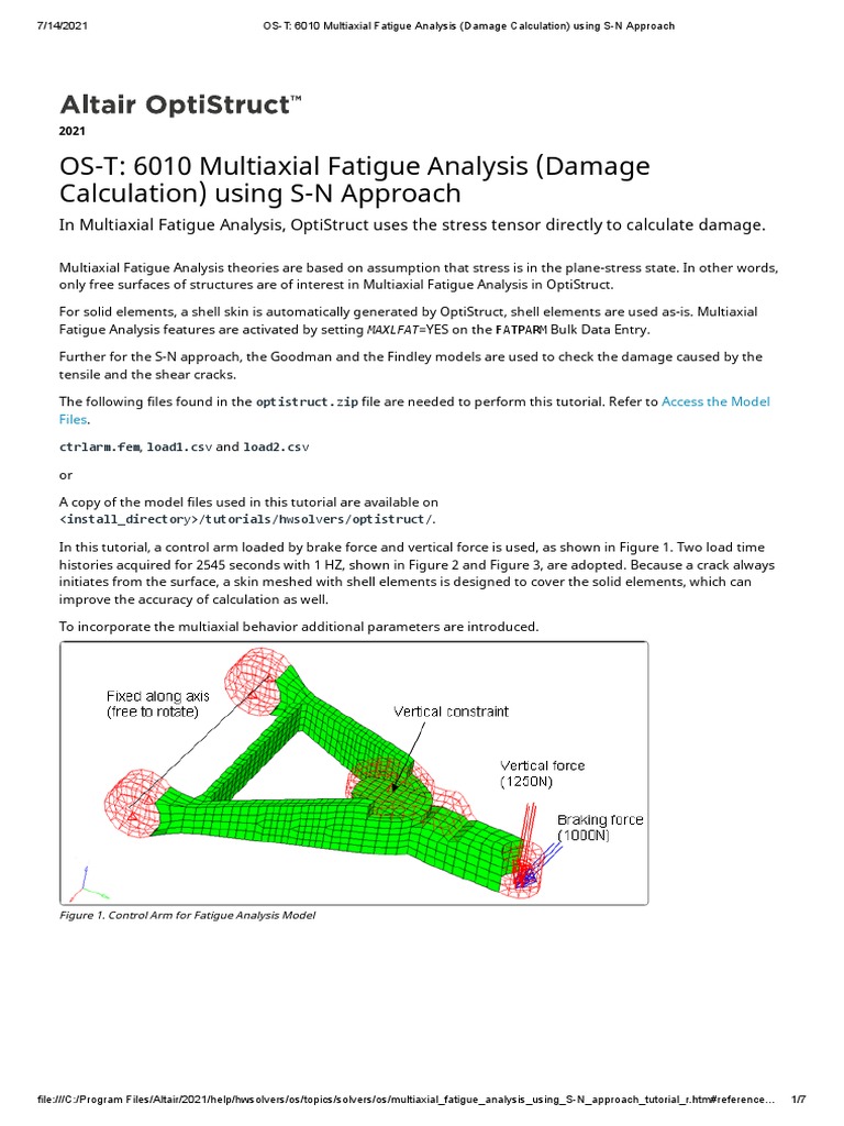 Fatigue Analysis (Damage Calculation) Using S-N Approach | PDF ...