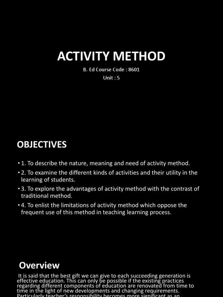 Maximizing Student Learning through Activity-Based Methods: An Analysis ...