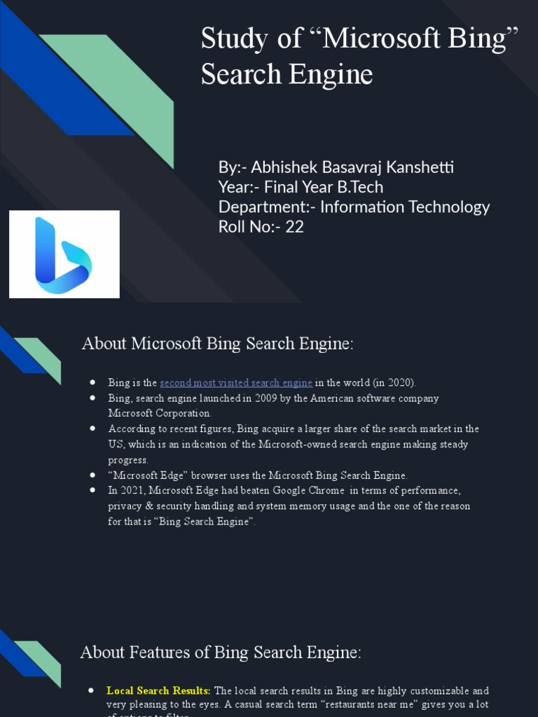 Study of "Microsoft Bing" Search Engine | PDF
