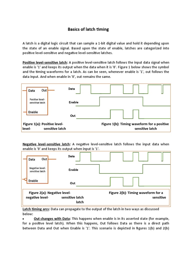 Basics of Latch Timing | PDF | Digital Technology | Electrical Circuits