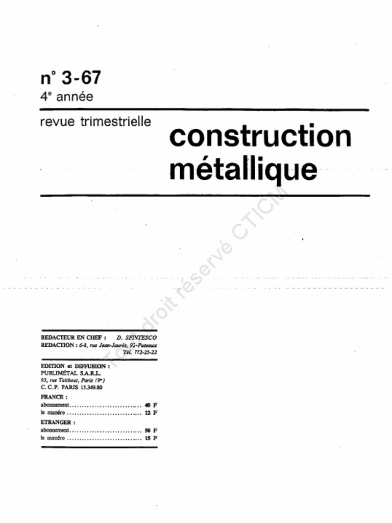 Recommandations sur les ponts roulants CTICM | PDF